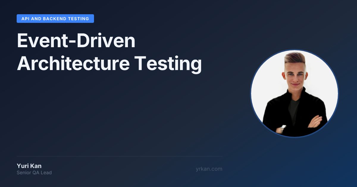 Event-Driven Architecture Testing | API and Backend Testing · Yuri Kan ...