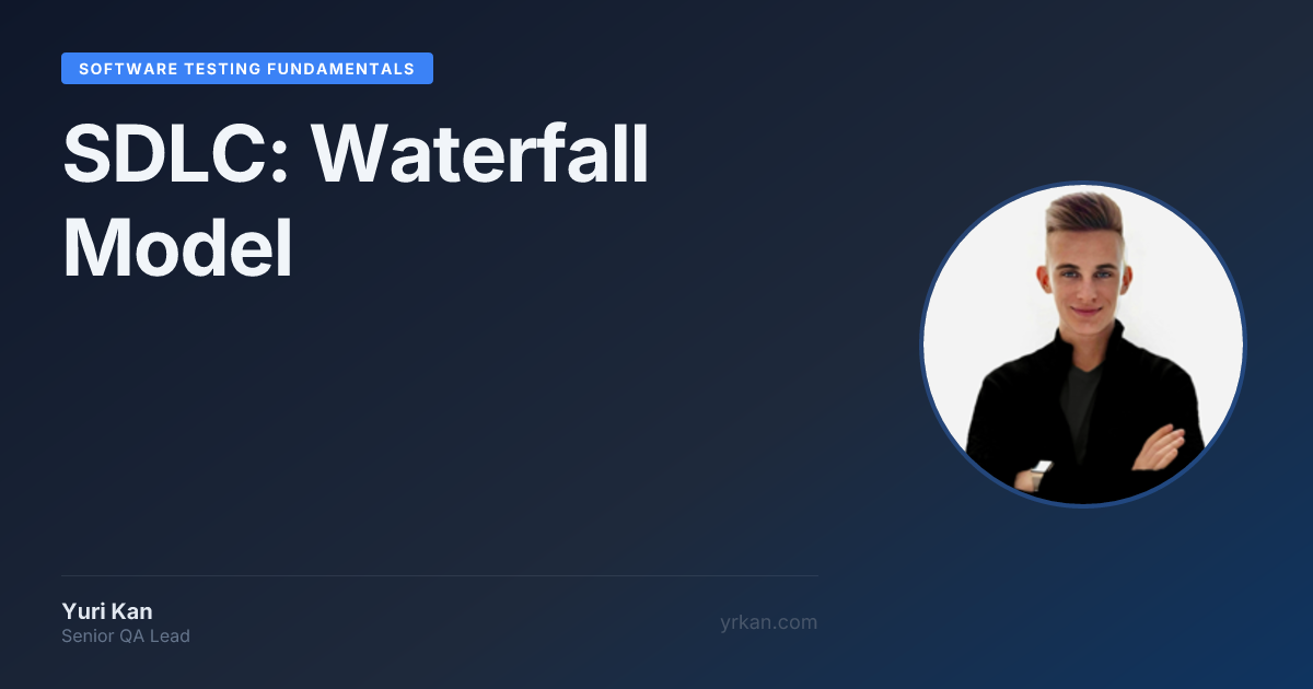 SDLC: Waterfall Model | Software Testing Fundamentals · Yuri Kan ...